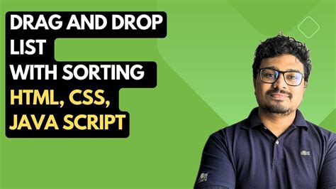 Build A Drag And Drop List With Sorting Using HTML CSS Java Script YouTube