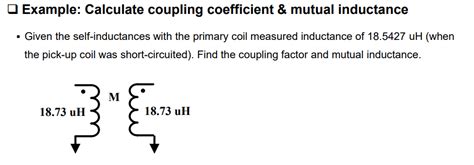 solved example calculate coupling coefficient and mutual