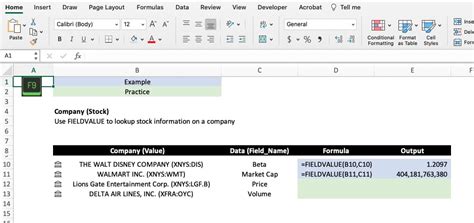 How To Use The FIELDVALUE Function In Microsoft Excel