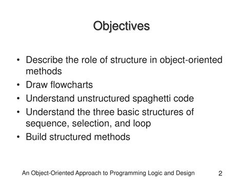 Ppt An Object Oriented Approach To Programming Logic And Design Powerpoint Presentation Id36068