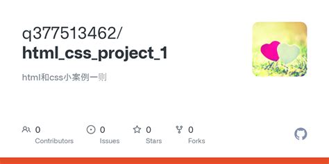 Github Q377513462htmlcssproject1 Html和css小案例一则