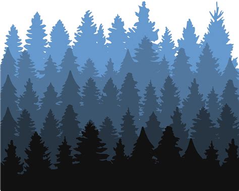 Treeline Silhouette Svg Forest Trees Svg Pine Tree Silhouette Forest Background