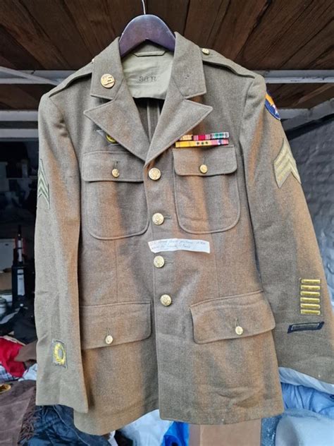 Original Ww2 Us Army Airforce A Class Dress Uniform With Ribbons Tie And Name £33 98
