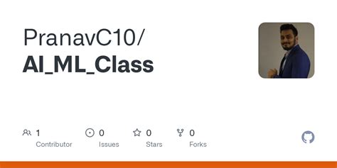 GitHub PranavC AI ML Class