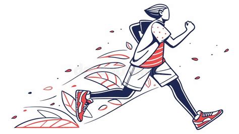 Person Running With Dynamic Lines Sport Motion Energy Abstract Graphic Vector Design Generative