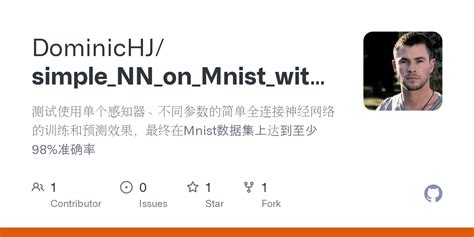 GitHub DominicHJ simple NN on Mnist with different parameters 测试使用单个感知器不同参数的简单全连接神经网络的训练和预测