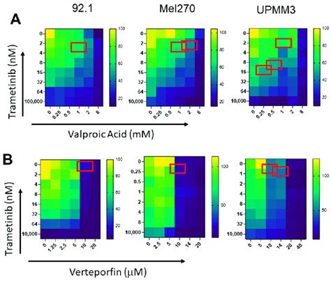 Minimal Dose Response Matrices Showing Trametinib Based Combinations Download Scientific