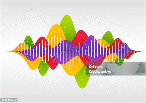 Colorful Wave Graphs Or Sound Waves Concept Stock Illustration Download Image Now Abstract