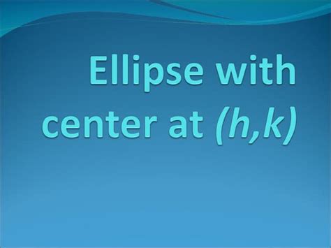 How To Draw An Ellipse Ppt