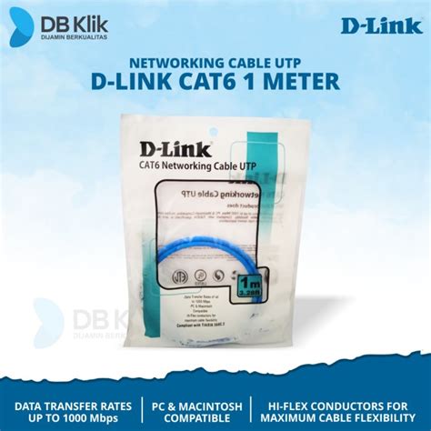 Patch Cord Kabel LAN RJ45 D Link Cat 6 1M Kabel UTP DLink 1Meter Cat6