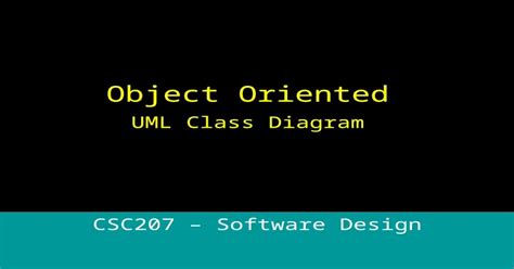 Download Ppt Powerpoint Object Oriented Uml Class Diagram Csc207