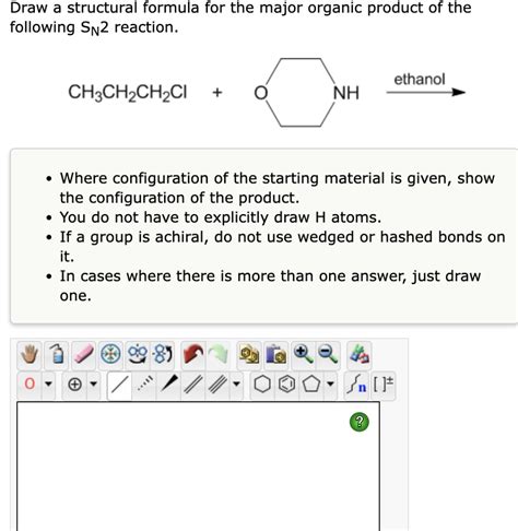 Solved Draw A Structural Formula For The Major Organic