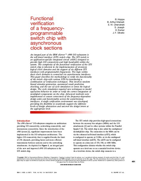 Pdf Functional Verification Of A Frequency Programmable Switch Chip