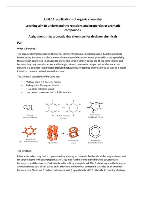 Btec Applied Science Level 3 Unit 14 Applications Of Organic Chemistry Learning Aim B Unit 14