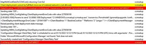 Ccmsetup Failed With Error Code 0x87d00227 Configmgr Sccm