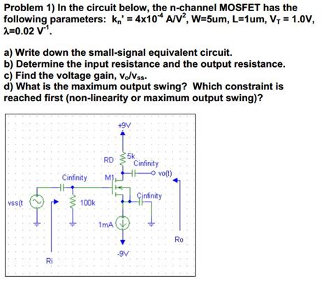 Solved In The Circuit Below The N Channel MOSFET Has The Chegg