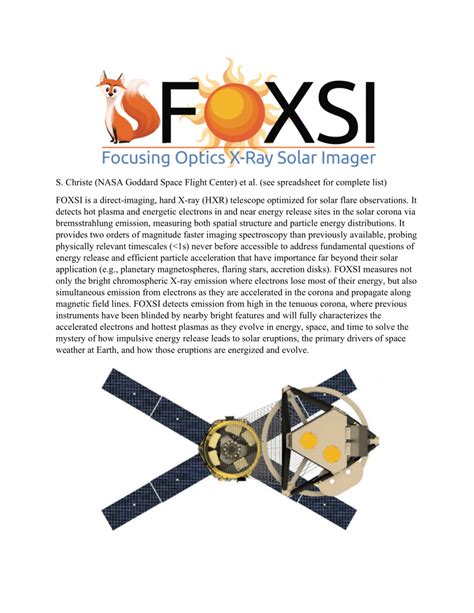 Pdf The Focusing Optics X Ray Solar Imager Foxsi