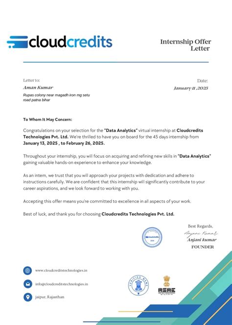 Excited To Kick Off My Virtual Internship With Cloudcredits