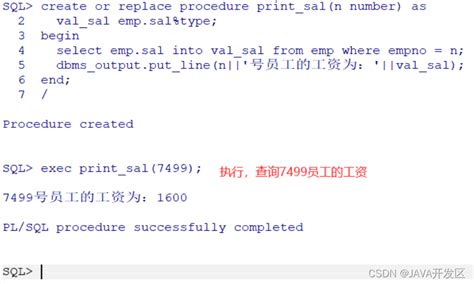 Oracle练习题（九）创建一个存储过程以员工号为参数修改该员工的工资。若该员工属于10号部门 则 Csdn博客