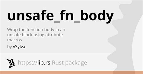 Unsafefnbody — Rust Proc Macro Helper Librs