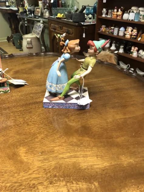 Disney Traditions Statue Peter Pan Wendy Tinker Bell Unexpected Kiss Jim Shore Picclick Uk