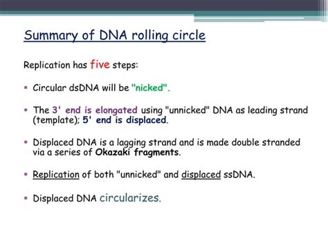 Rolling Circle Replication Pptx Chemistry Science