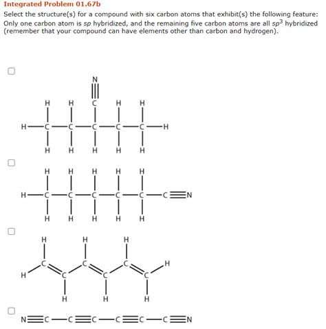 Solved Integrated Problem 01 67b Select The Structure S For Chegg Com