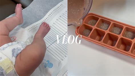 🇺🇸육아 Vlog 예방 주사맞고 접종열인지 울고불고 난리😭 초기 이유식 소고기큐브 만들기 저 자연 단유합니다 Youtube