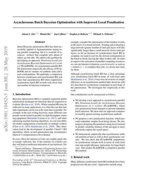 Pdf Asynchronous Batch Bayesian Optimisation With Improved Local