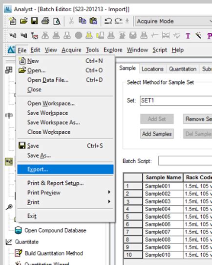 Creating A Batch Template In Analyst® Software