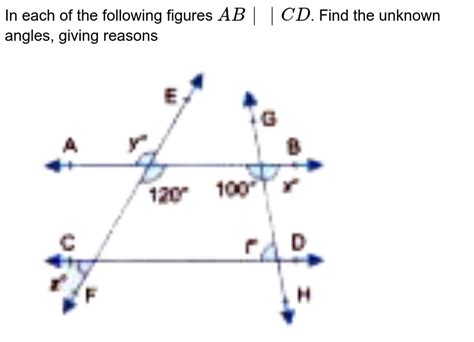 in each of the following find the marked unknown angles