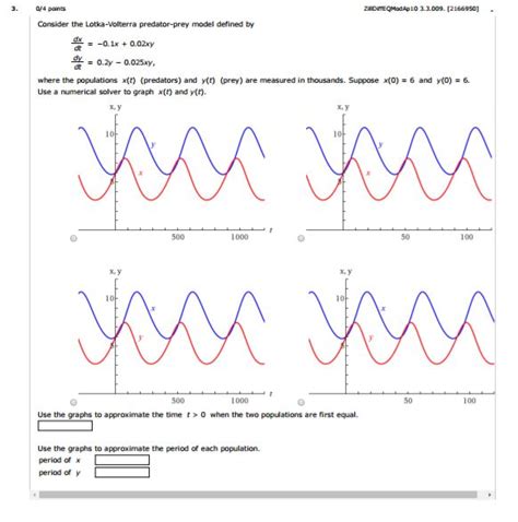 Solved Consider The Lotka Volterra Predator Prey Model
