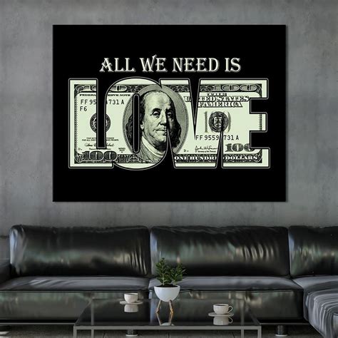 ᐉ Настінний декор Постер Любов до грошей 80x60 см Ym 60 • Краща ціна в Києві Україні • Купити