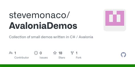 github stevemonaco avaloniademos collection of small demos written