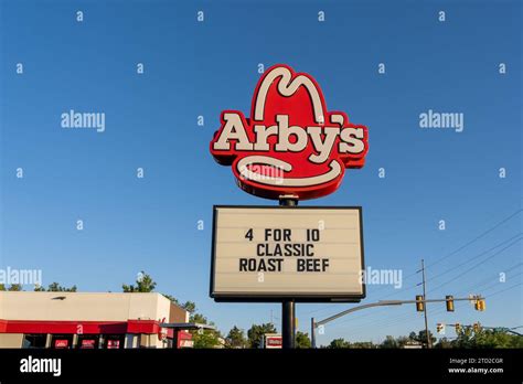 Arbys Sign With The Blue Sky Background Salt Lake City Utah Usa