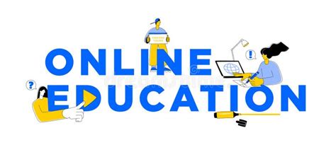Online Courses And Digital Learning Banner Stock Vector Illustration Of Online Technology