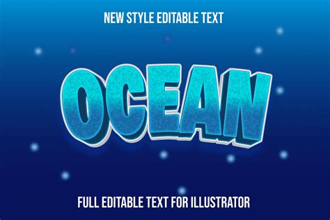 Ocean Text Effect Graphic By Kaleh Studio Creative Fabrica