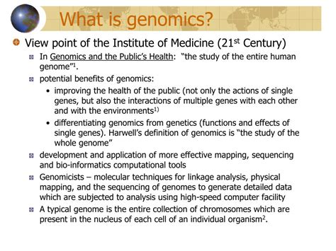 Ppt Genomics Applications In Public Health Across All Populations Environment And Work
