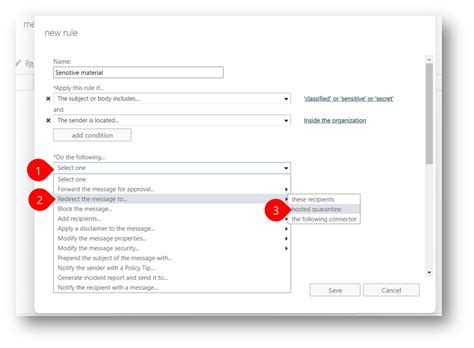 creating mail flow rules server academy