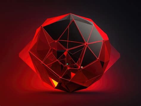 premium ai image a red geometrical earth