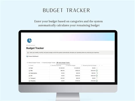Notion Finance Template Notion Template Budget Notion Dashboard Expenses Tracker Notion