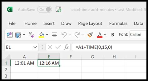 How To Add Minutes To Time In Excel Formula