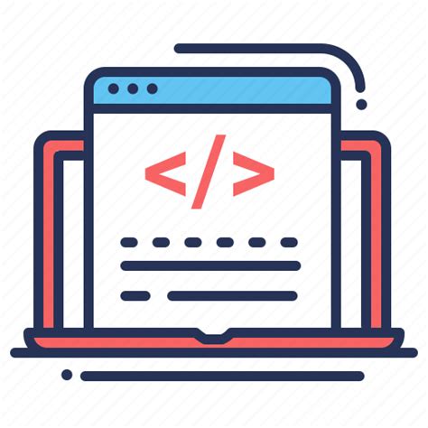code custom coding laptop programming icon download on iconfinder