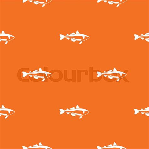 Sea Fish Pattern Vector Orange For Any Web Design Best Colourbox