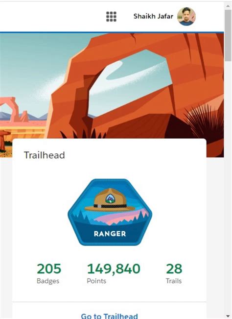 Jafar Shaikh On Linkedin Saleforce Trailhead Ranger