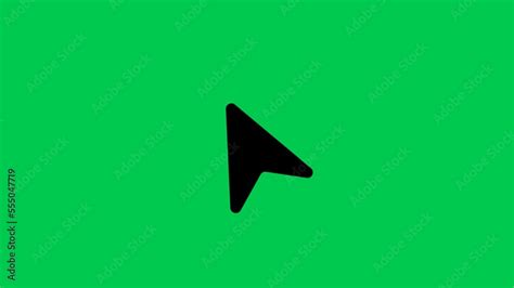 4k Green Screen Cursor Click Animated Icon One Time Click And Double