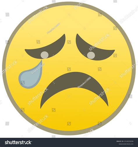 간단한 플랫 드로우 우는 이모지 벡터 스톡 벡터 로열티 프리 2114525036 Shutterstock