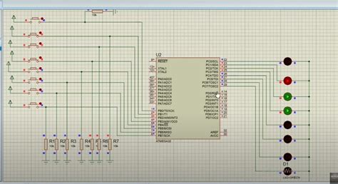 Port Logic In Atmega32 Using Atmel Studio And Proteus