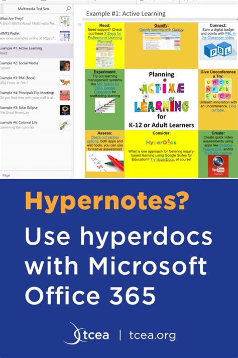 hypernotes use hyperdocs with ms office 365 ms office 365 ms office