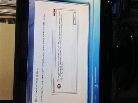 Windows 7 Installation Error Solved Windows 7 Forums